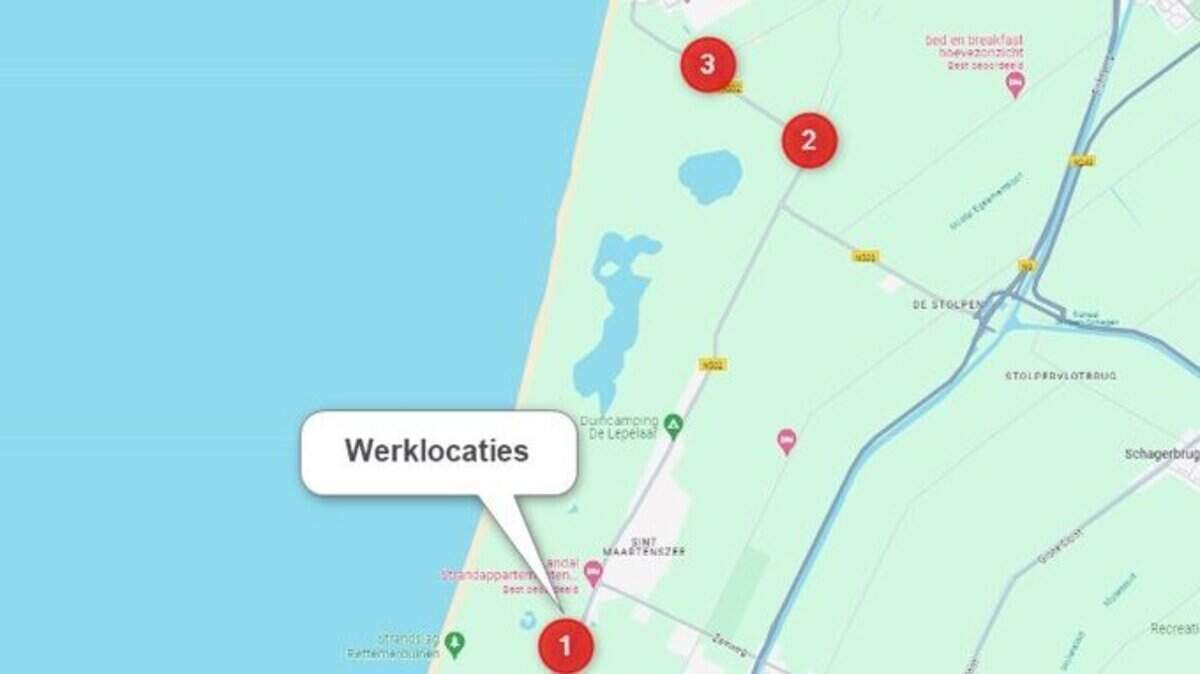 Avond- en nachtafsluitingen N502 tussen Sint Maartenszee en Callantsoog ...