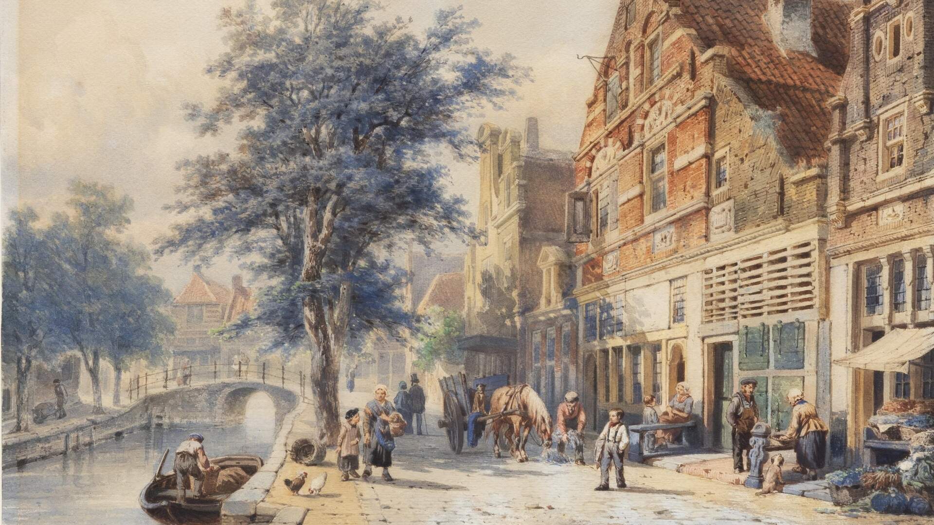 Enkhuizer aquarel van Cornelis Springer onder de hamer | Noordhollands ...