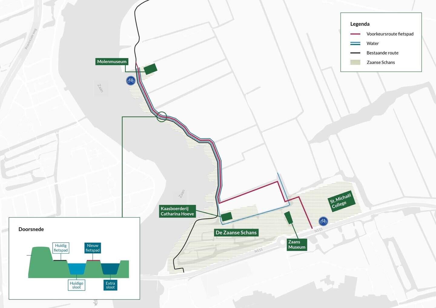Nieuw fietspad Zaanse Schans kost bijna zes miljoen euro, maar spaart ...